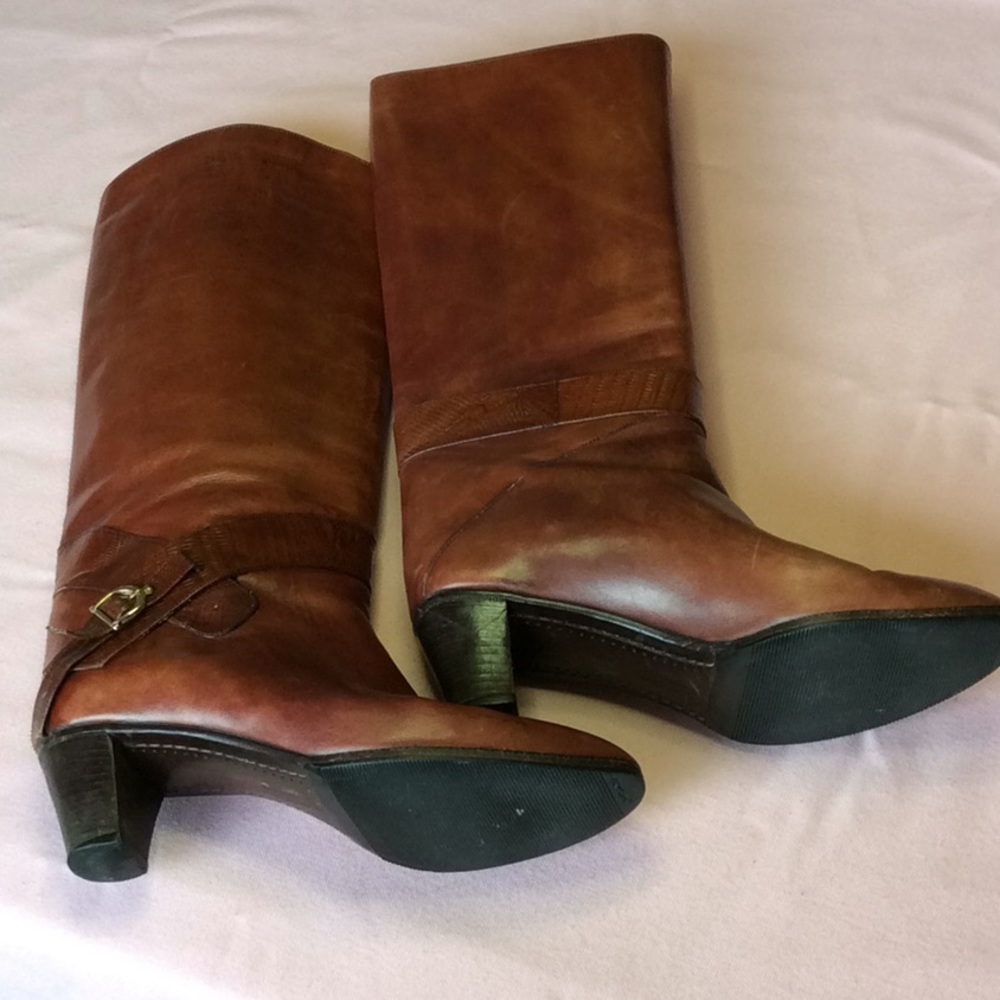 Bartoli Italian Leather Cognac Boots - Gem